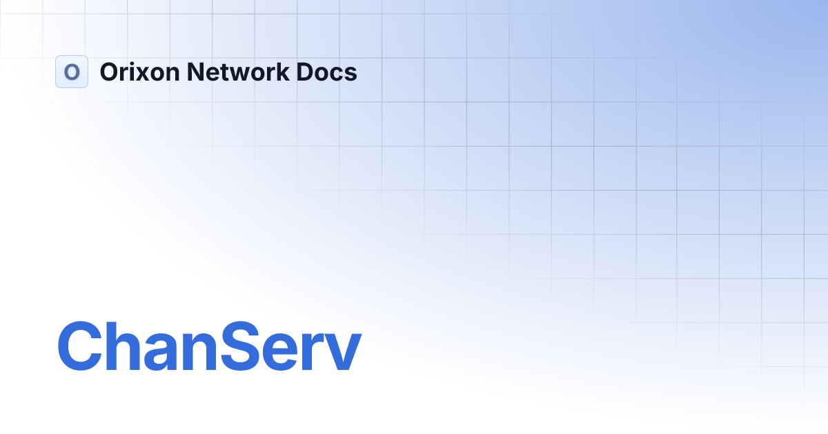 ChanServ | Orixon Network Docs